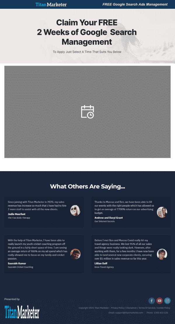 Call Booking - Titan Marketer