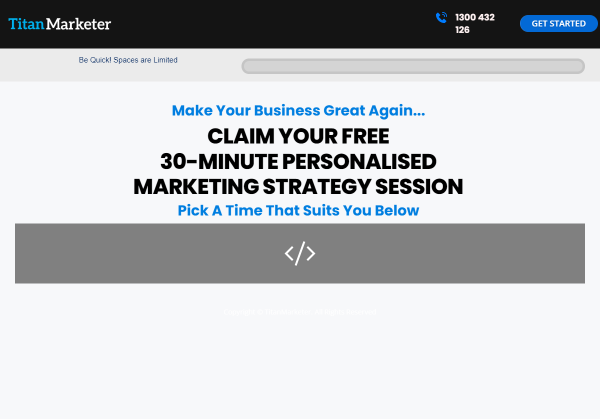 Booking - Titan Marketer