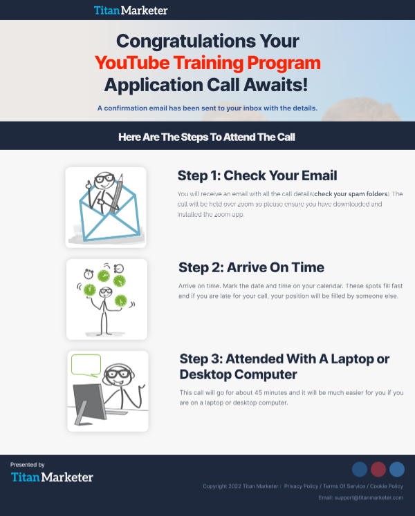 YouTube Training Program | Thank You – Titan Marketer