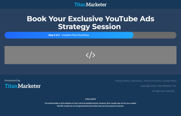 Application Form Page - Titan Marketer