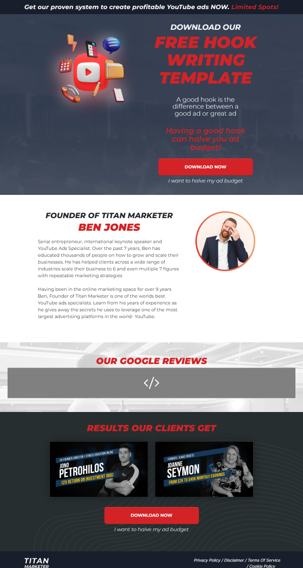 TM - Masterclass LP - Titan Marketer